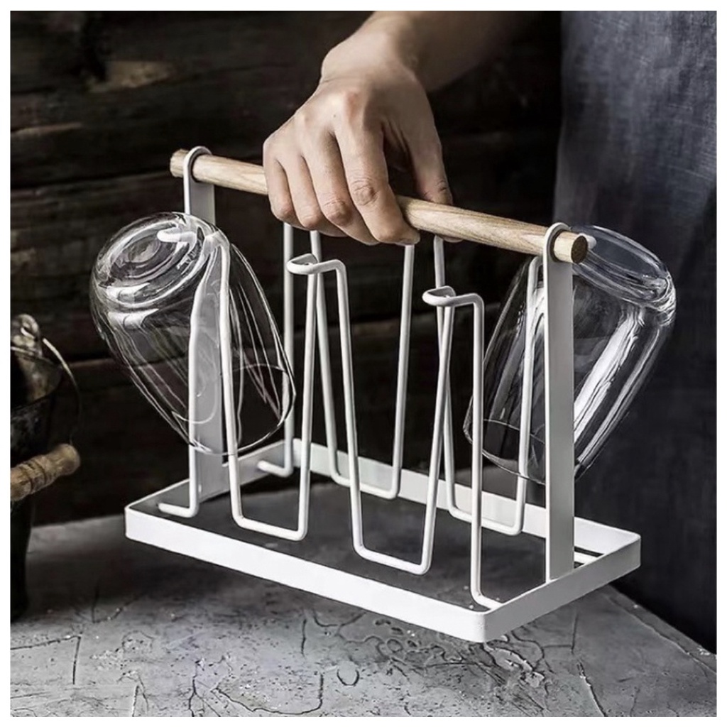 Rak Gelas Organizer Berkualitas Premium Anti Karat / Rak Gelas Besi ...
